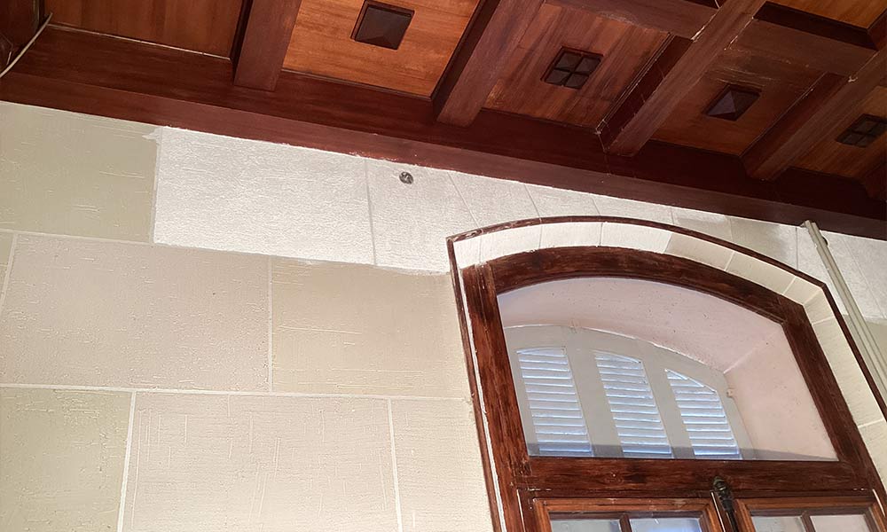 Réfection d'un effet pierre dans un appartement